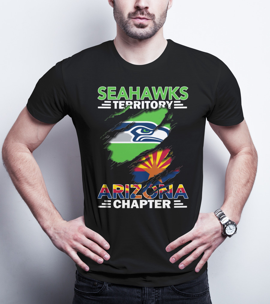 Seahawks Territory Arizona Chapter Flag T-Shirt