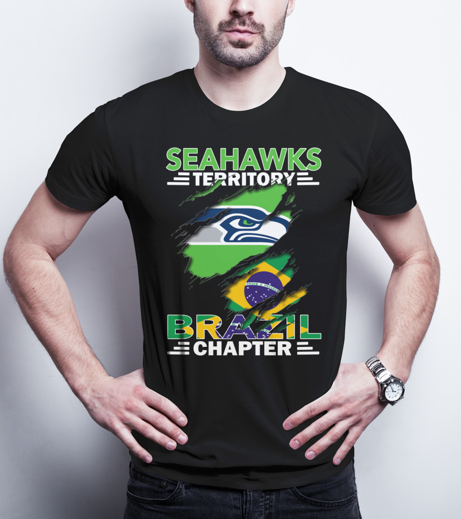 Seahawks Territory Brazil Chapter Flag T-Shirt