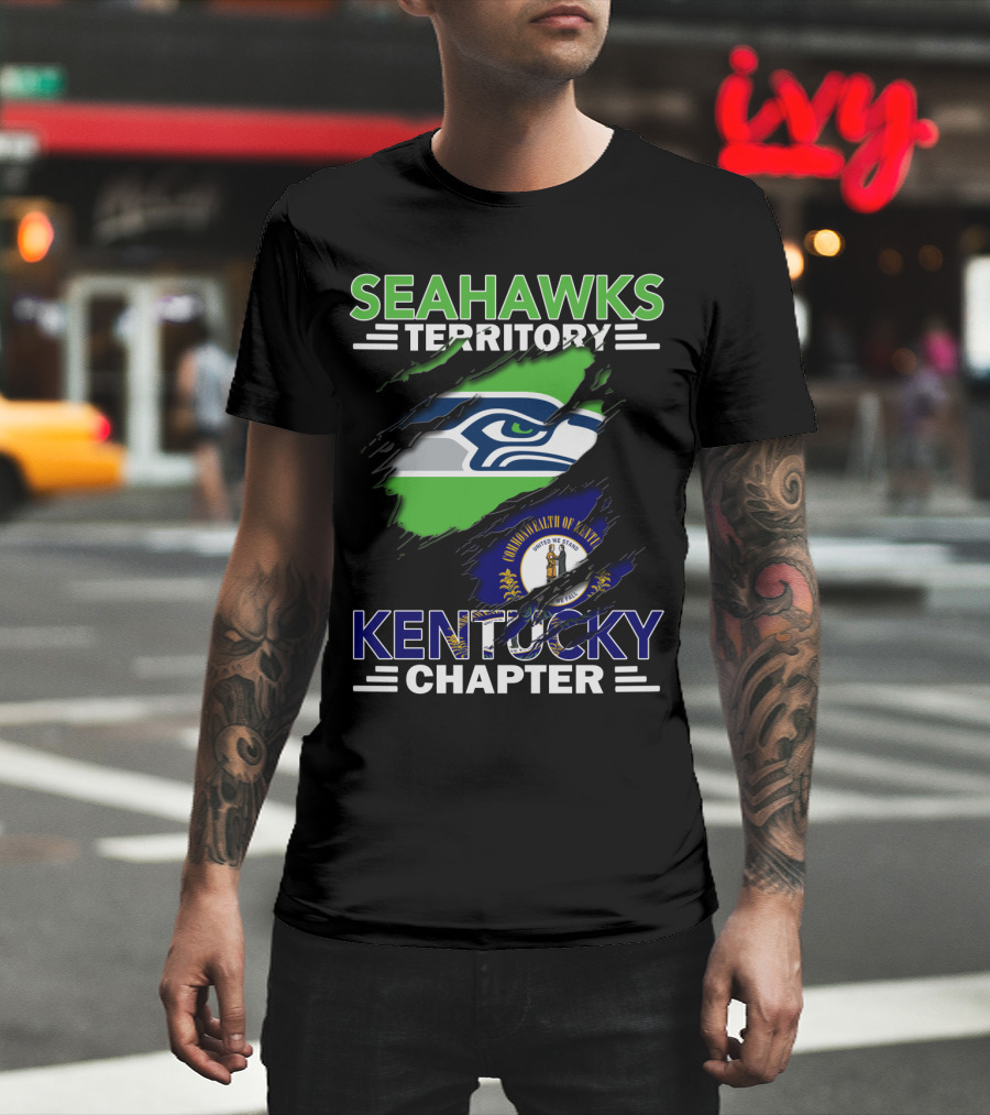 Seahawks Territory Kentucky Chapter Commonwealth Of Kentucky Flag Edition T-Shirt