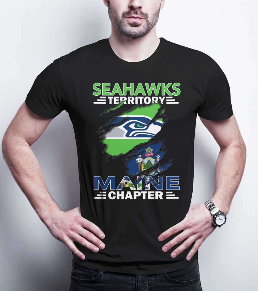 Seahawks Territory Maine Chapter Seattle Football Fan Club T-Shirt