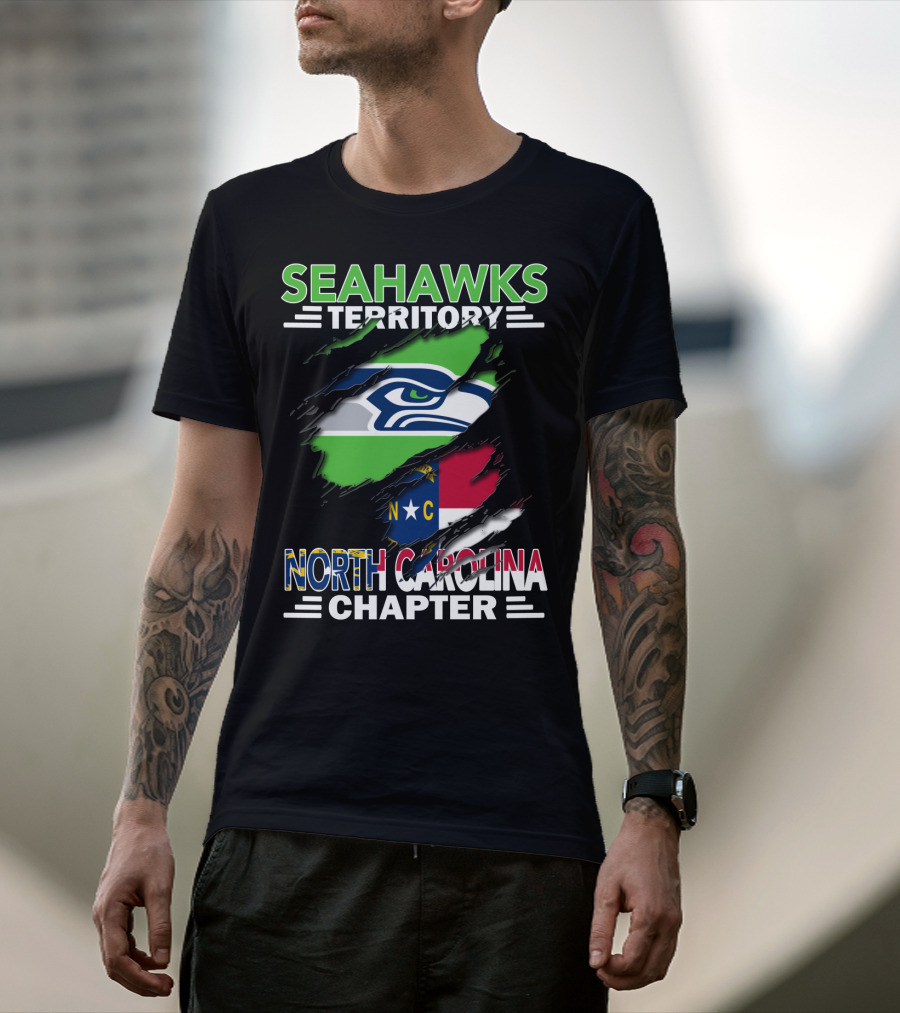Seahawks Territory North Carolina Chapter Flag T-Shirt