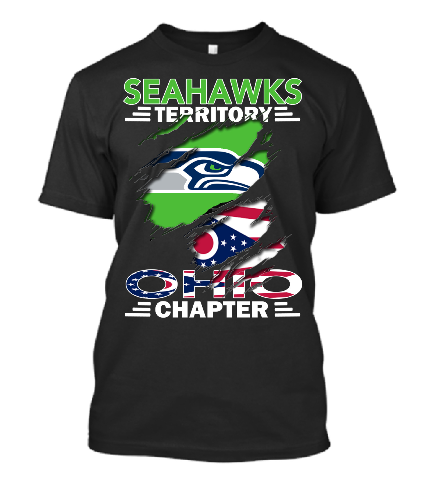 Seahawks Territory Ohio Chapter Flag T-Shirt