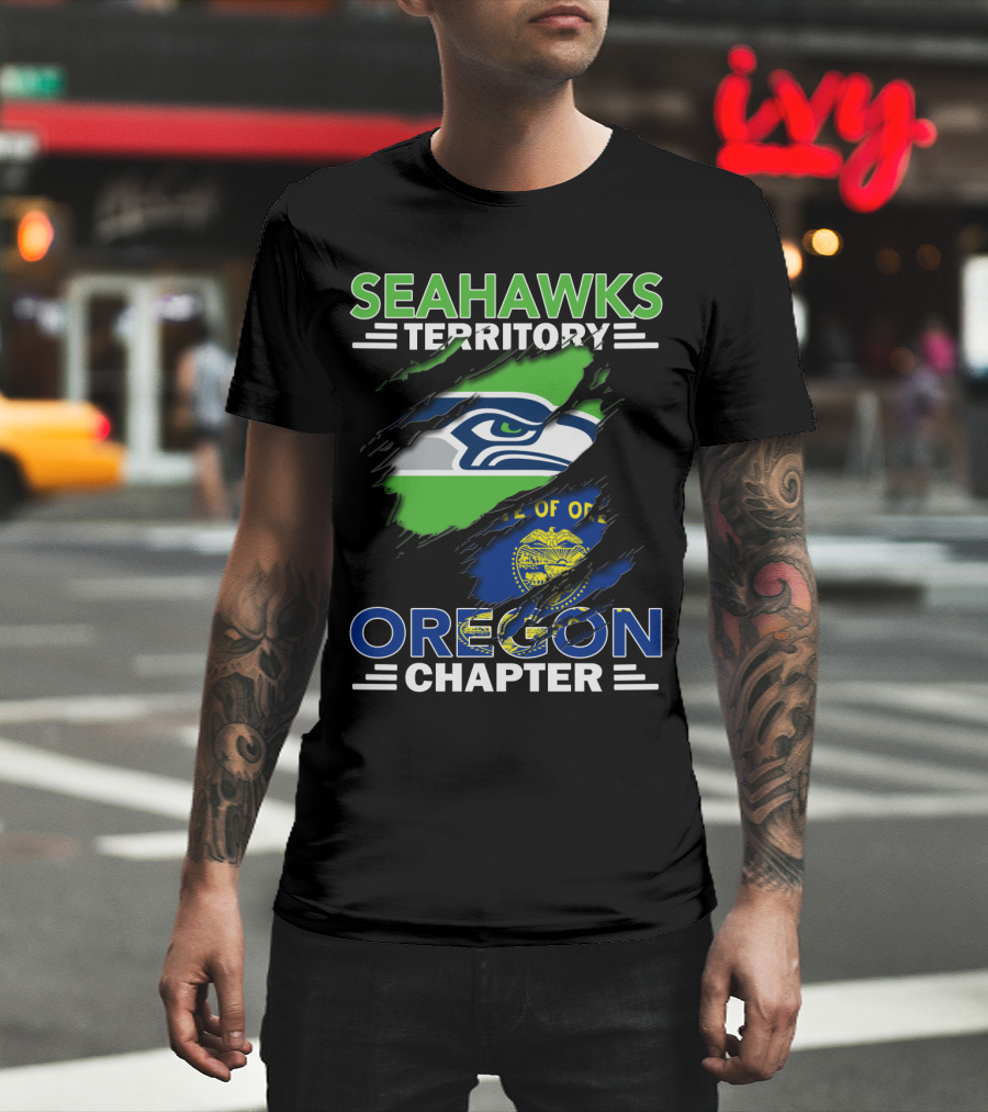 Seahawks Territory Oregon Chapter Rip Through State Pride T-Shirt