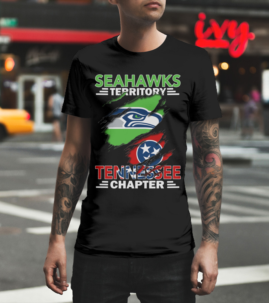 Seahawks Territory Tennessee Chapter Hidden Logos Banner T-Shirt
