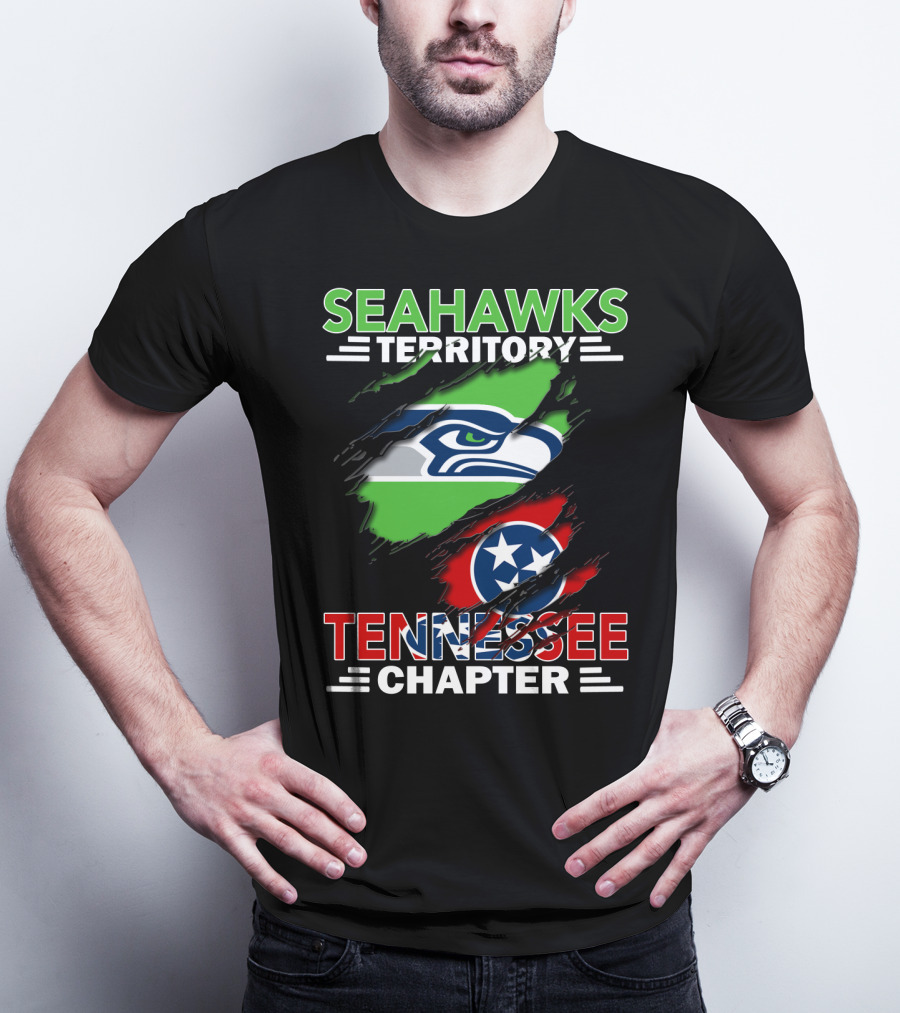Seahawks Territory Tennessee Chapter Hidden Logos Banner T-Shirt