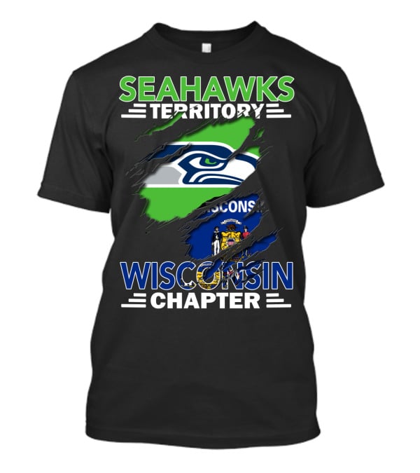 Seahawks Territory Wisconsin Chapter American Football Fan Base T-Shirt