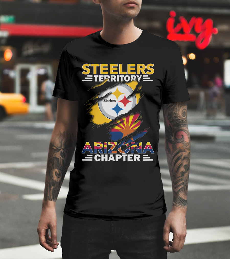 Steelers Territory Steelers Arizona Chapter Flag T-Shirt