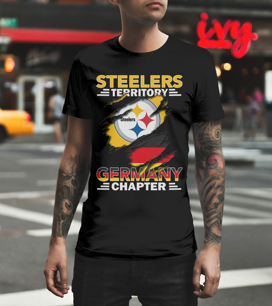Steelers Territory Germany Chapter Steelers Logo German Flag T-Shirt