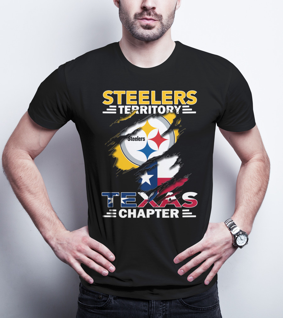 Steelers Territory Texas Chapter Steelers Logo Texas Flag T-Shirt