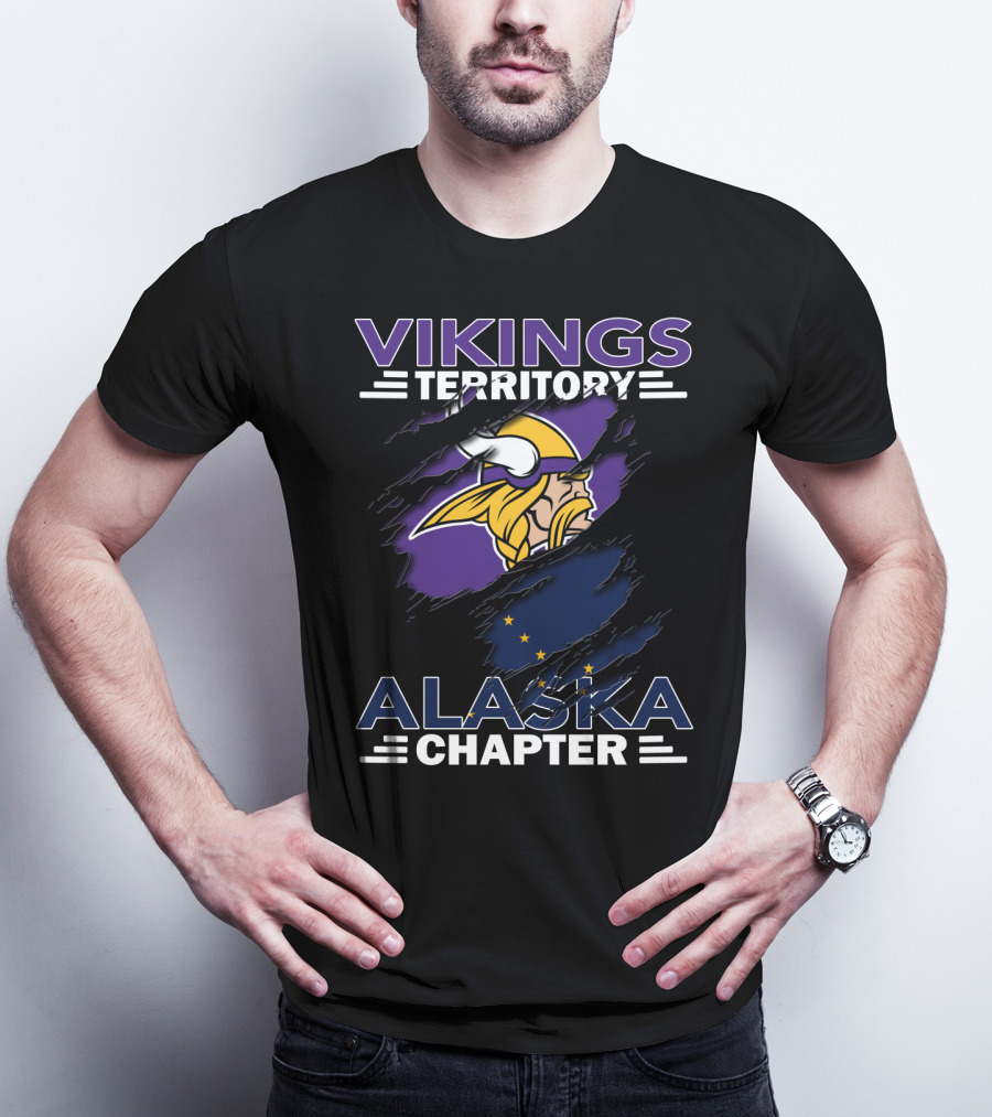 Minnesota Vikings Fan Club Alaska Chapter Flag T-Shirt