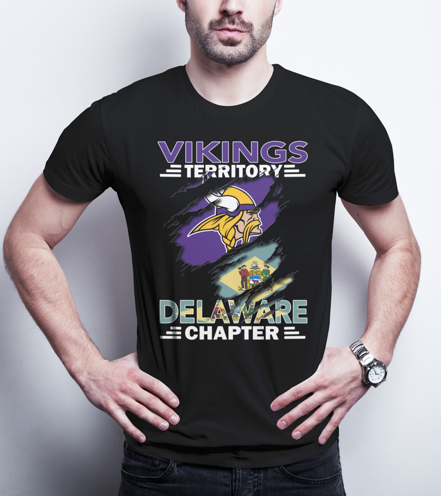 Vikings Territory Delaware Chapter NFL Fan Club Representation T-Shirt