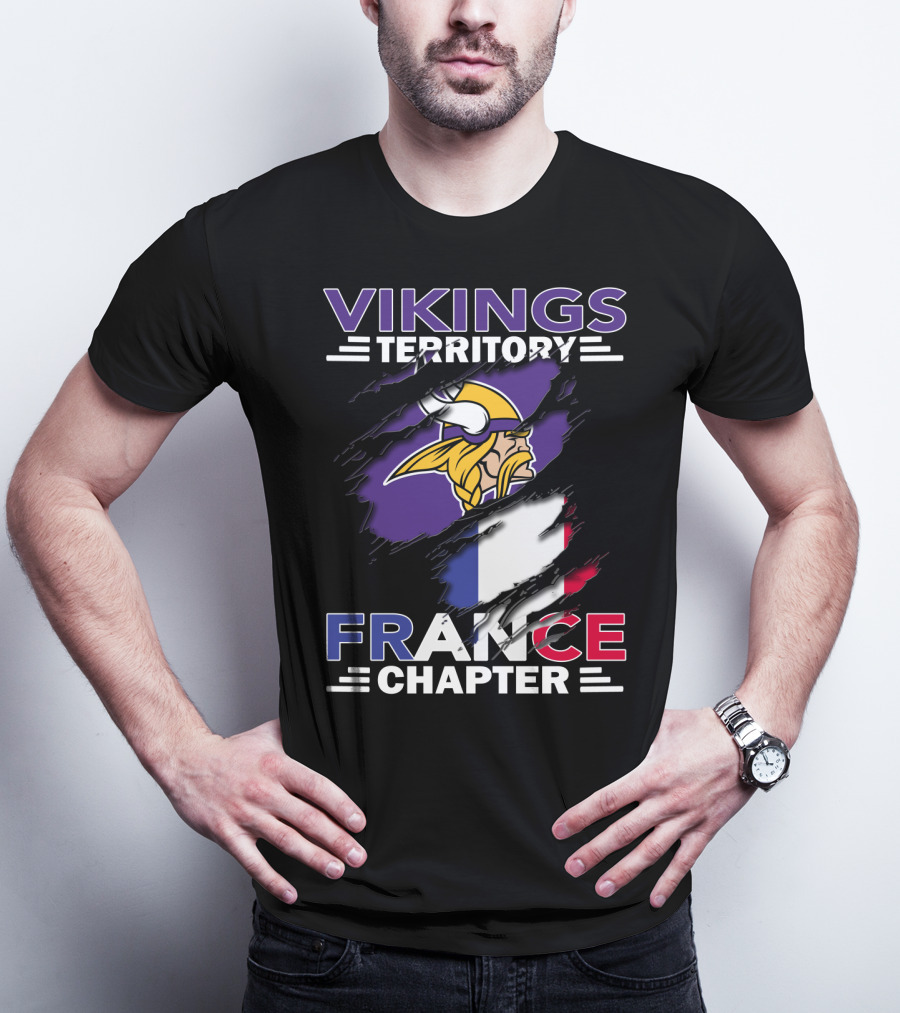 Vikings Territory France Chapter Nordic Heritage Football Fan Group T-Shirt