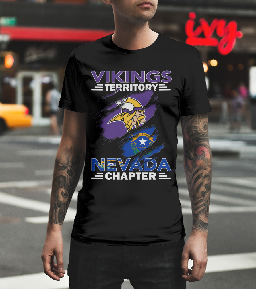 Vikings Territory Nevada Chapter Battle Born Emblem T-Shirt
