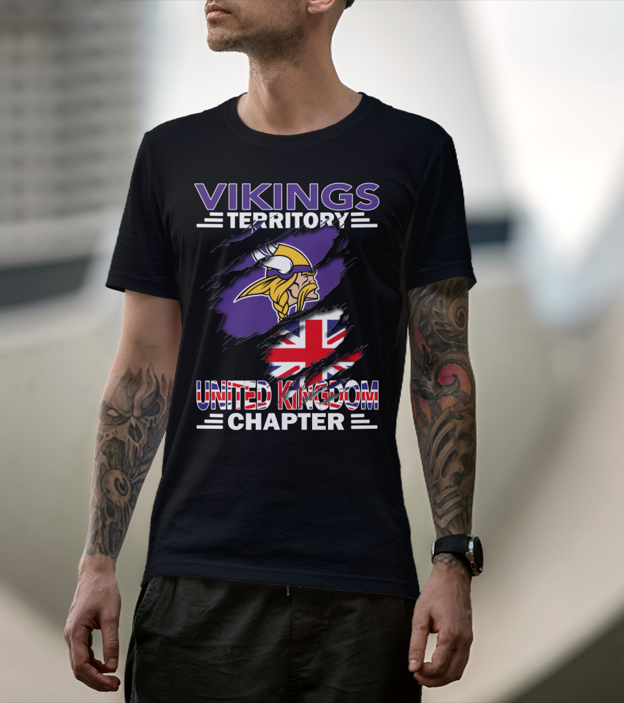 Vikings Territory United Kingdom Chapter Union Jack T-Shirt
