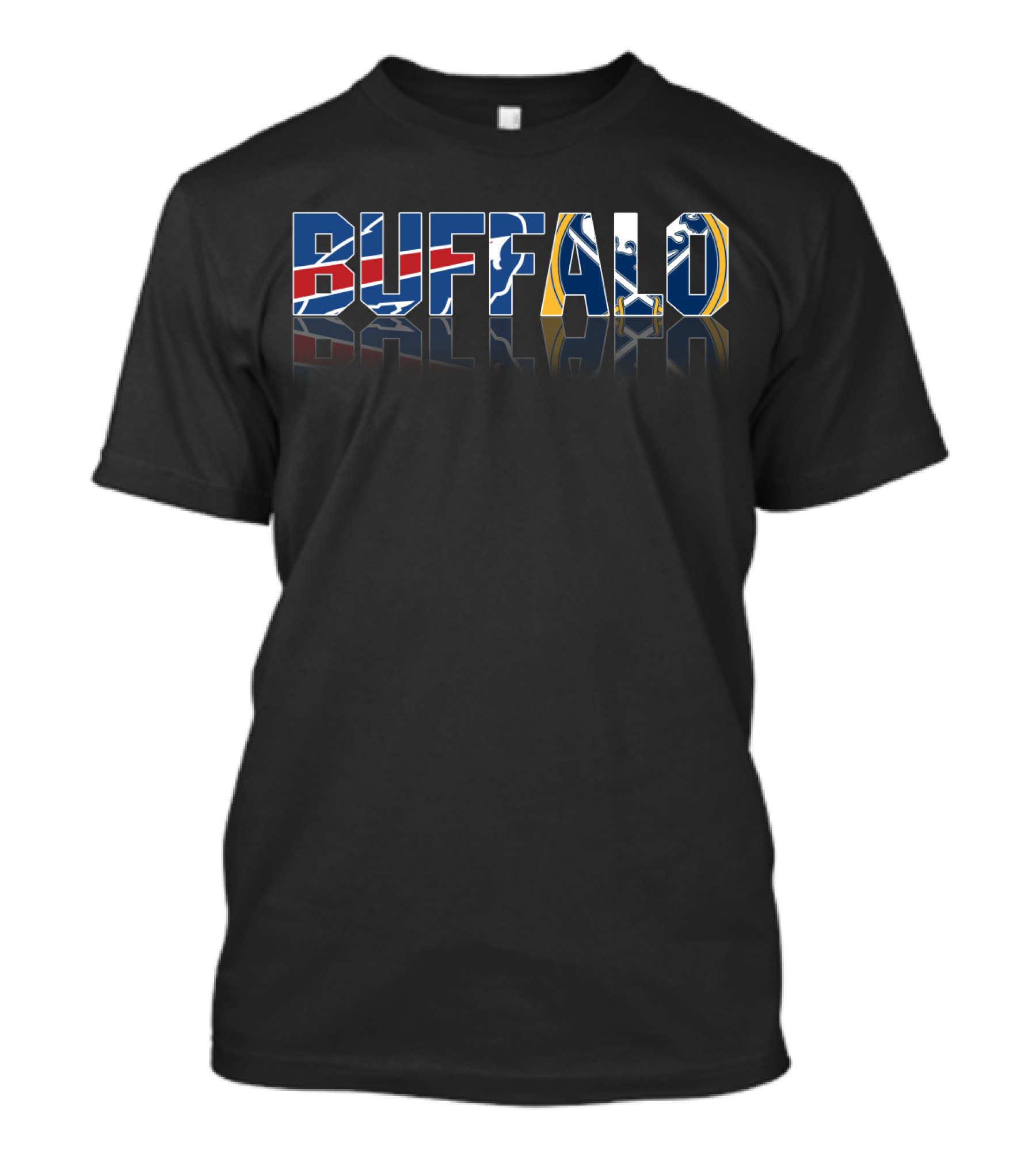 Buffalo City Sports Blue Red Yellow Buffalo T-Shirt