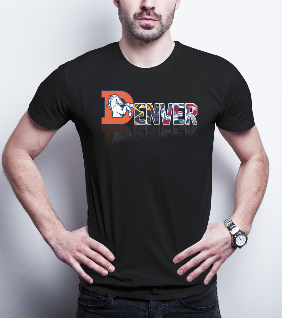 Denver Broncos Nuggets Avalanche Rapids City T-Shirt