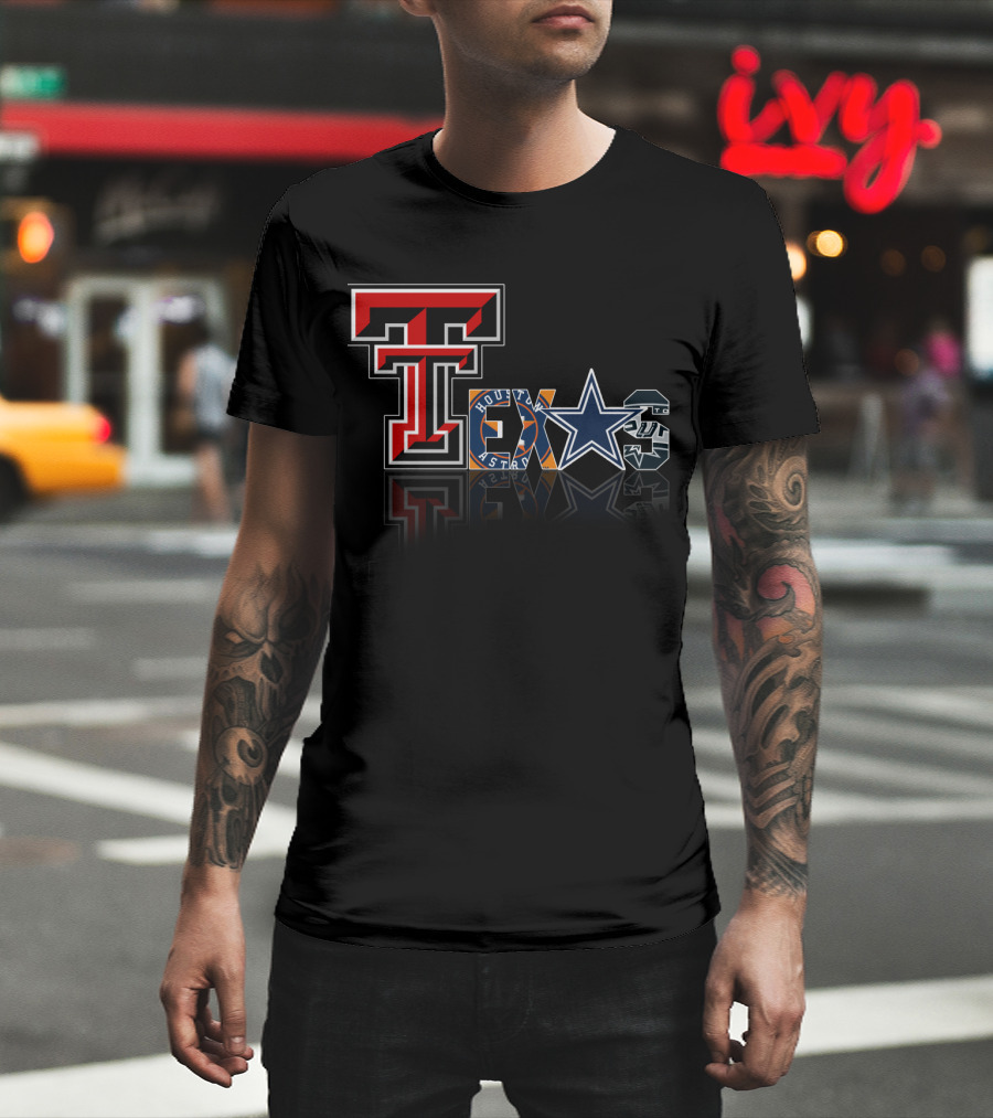 Texas Tech Cowboys Astros Spurs T-Shirt