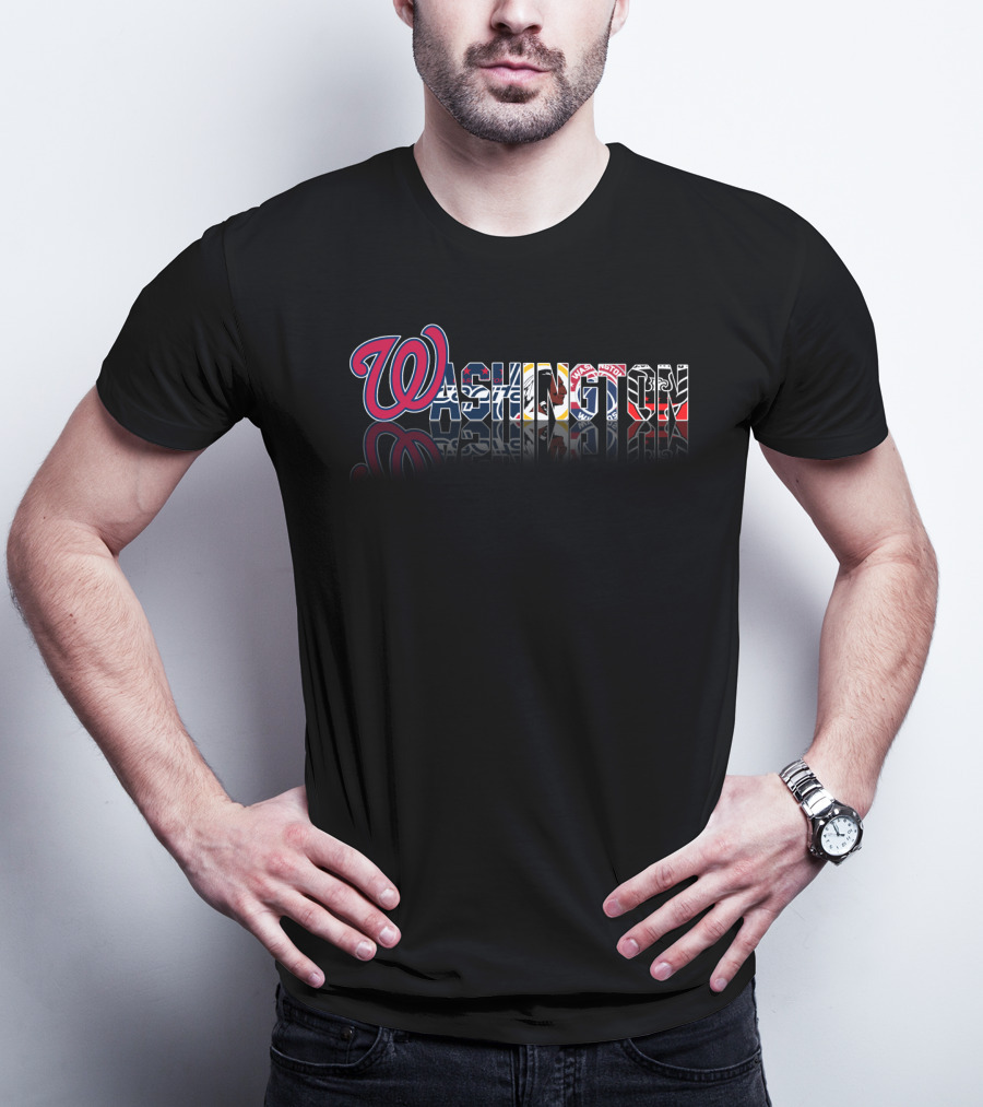 Washington City Nationals Capitals Wizards Redskins United Spirit T-Shirt