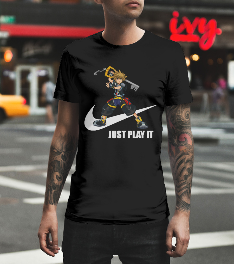 Just Play It Kingdom Hearts Sora Keyblade T-Shirt
