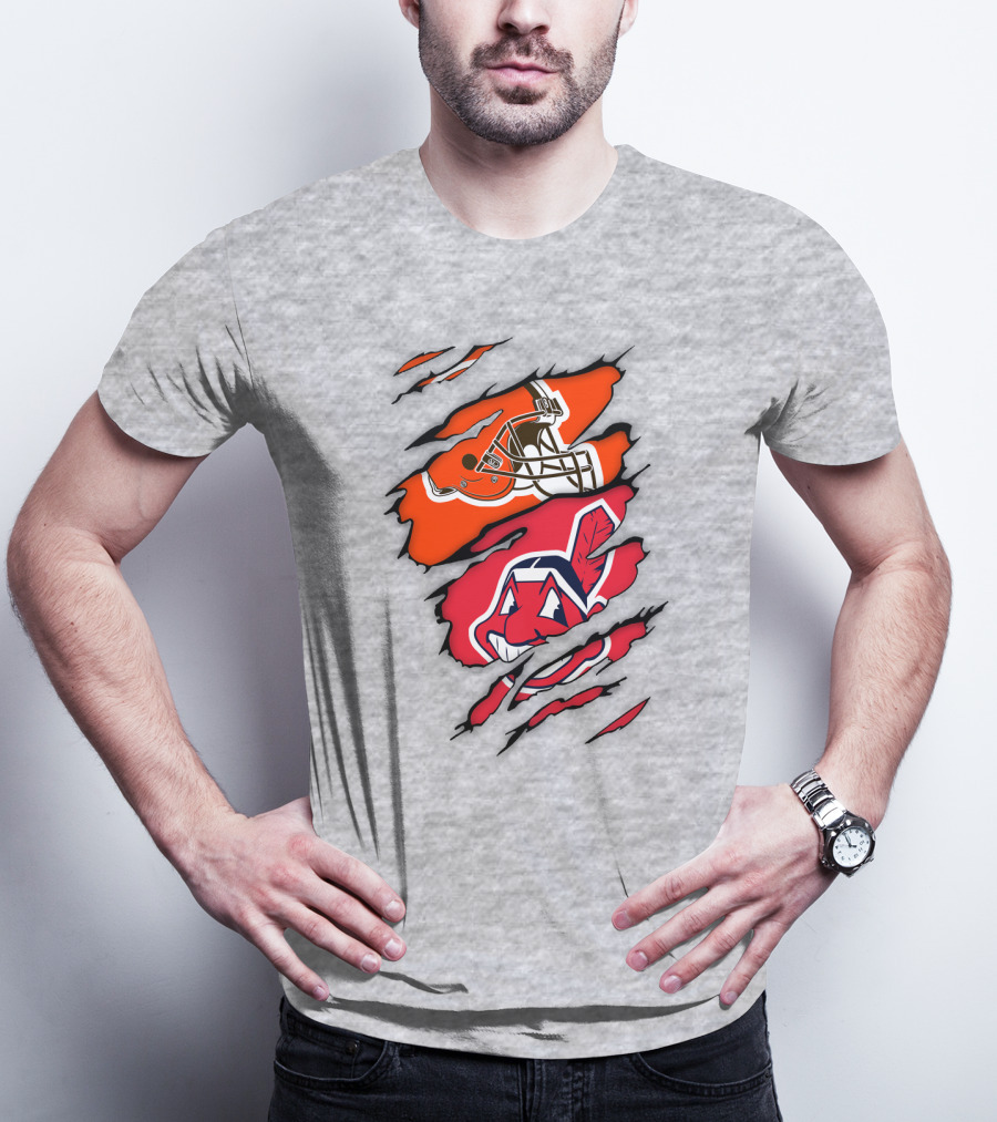 Miami Dolphins Miami Hurricanes Cleveland Browns Helmet Chief Wahoo T-Shirt