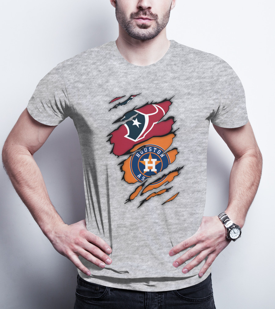 Houston Astros Houston Texans Logo Combination T-Shirt