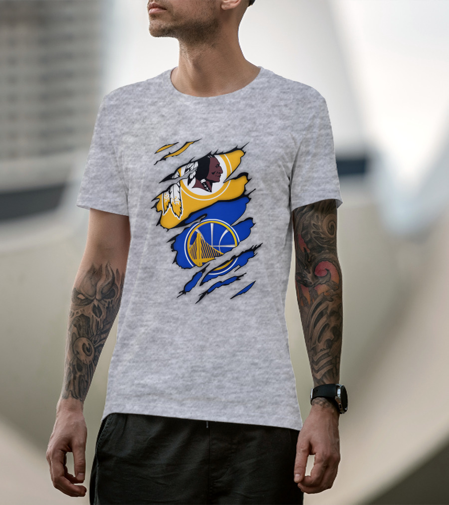 Washington Redskins Golden State Warriors Fusion T-Shirt