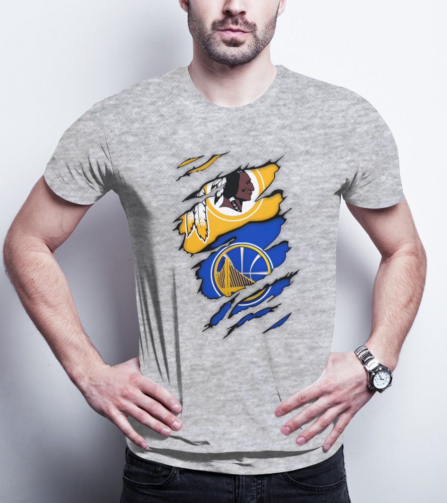 Washington Redskins Golden State Warriors Fusion T-Shirt