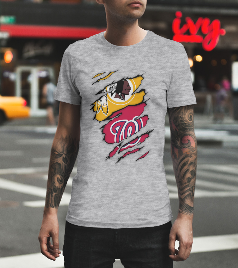 Washington Redskins Nationals Logo Mashup T-Shirt