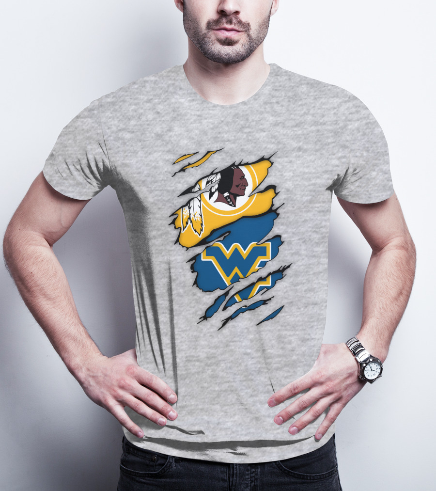 Washington Redskins Wv Mountaineers Collaboration T-Shirt