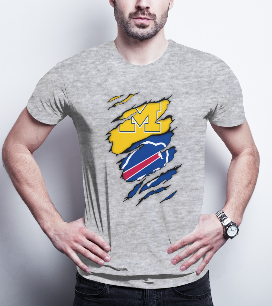 Buffalo Bills University Of Michigan Claw Rips T-Shirt
