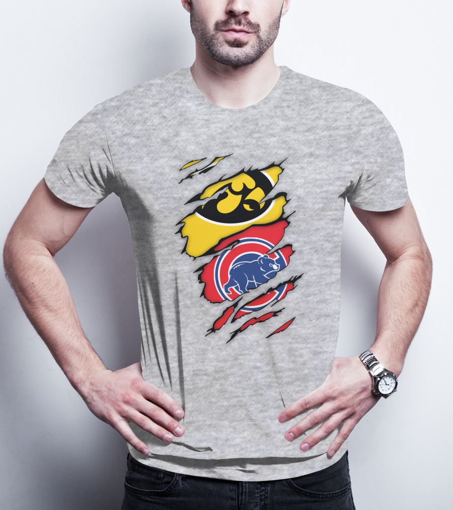 Chicago Cubs Iowa Hawkeyes Mashup T-Shirt