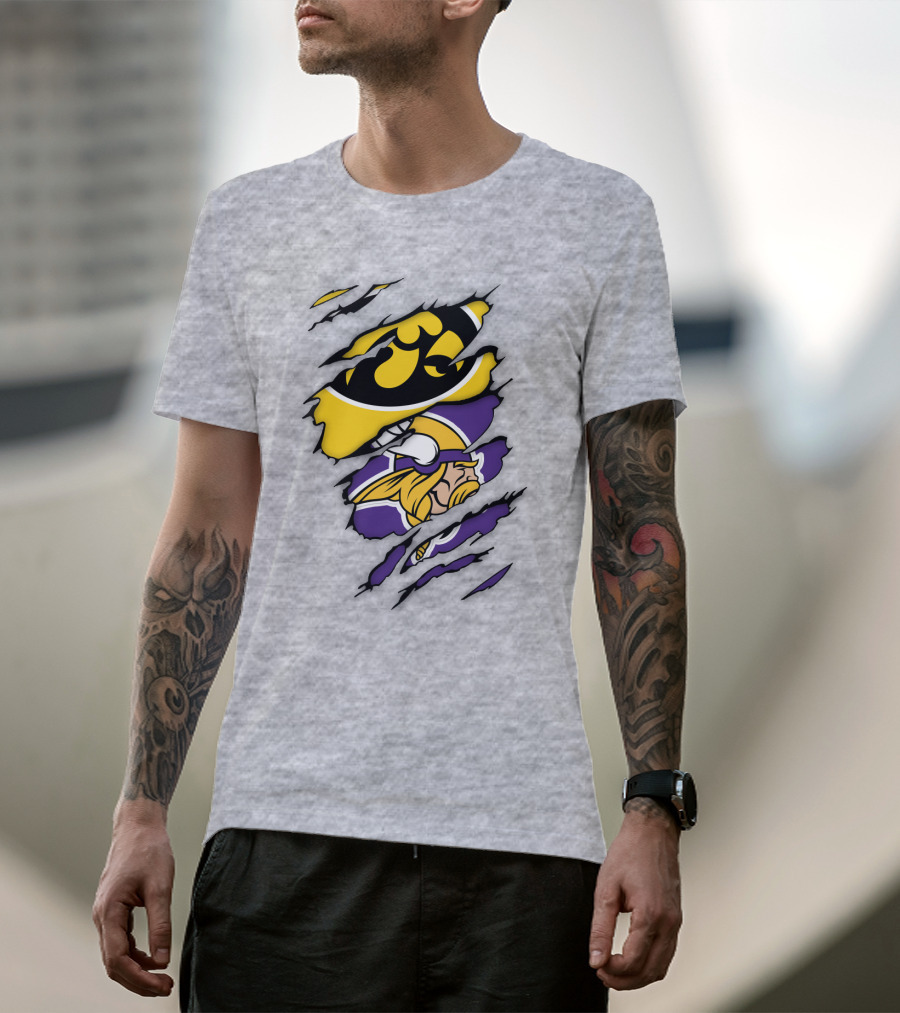 Minnesota Vikings Iowa Hawkeyes Fusion T-Shirt