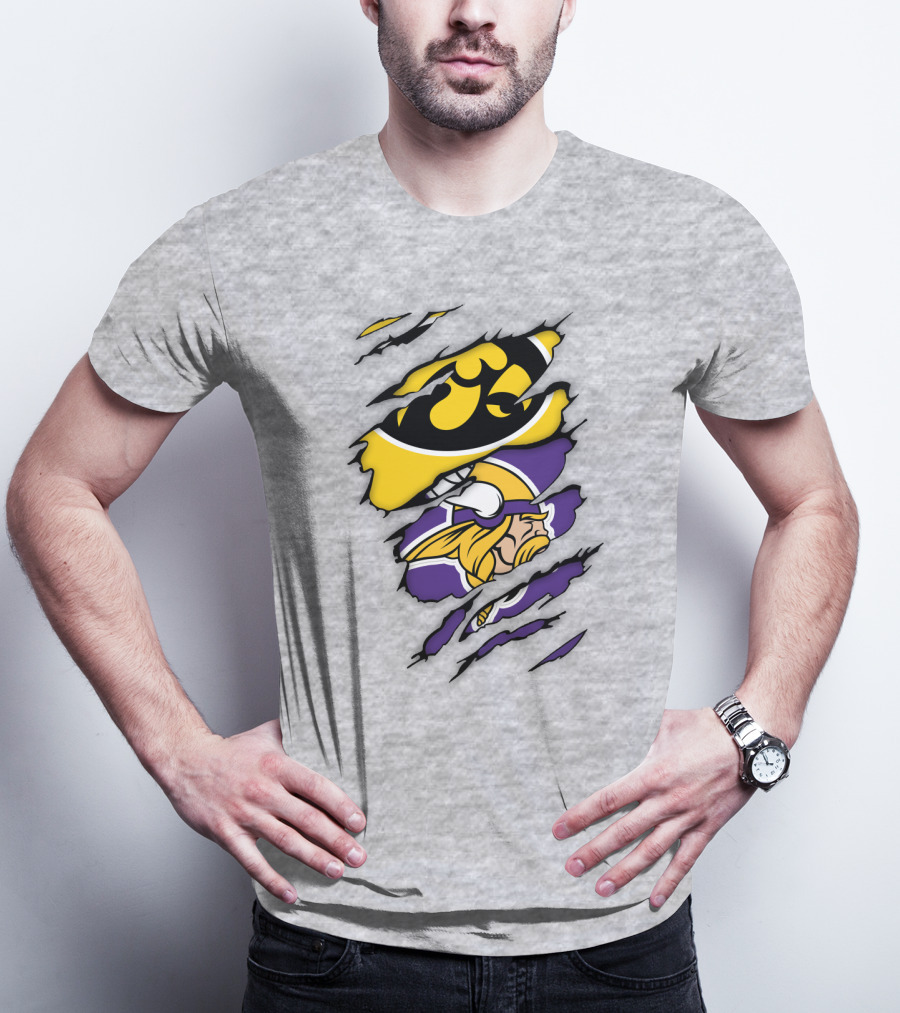 Minnesota Vikings Iowa Hawkeyes Fusion T-Shirt