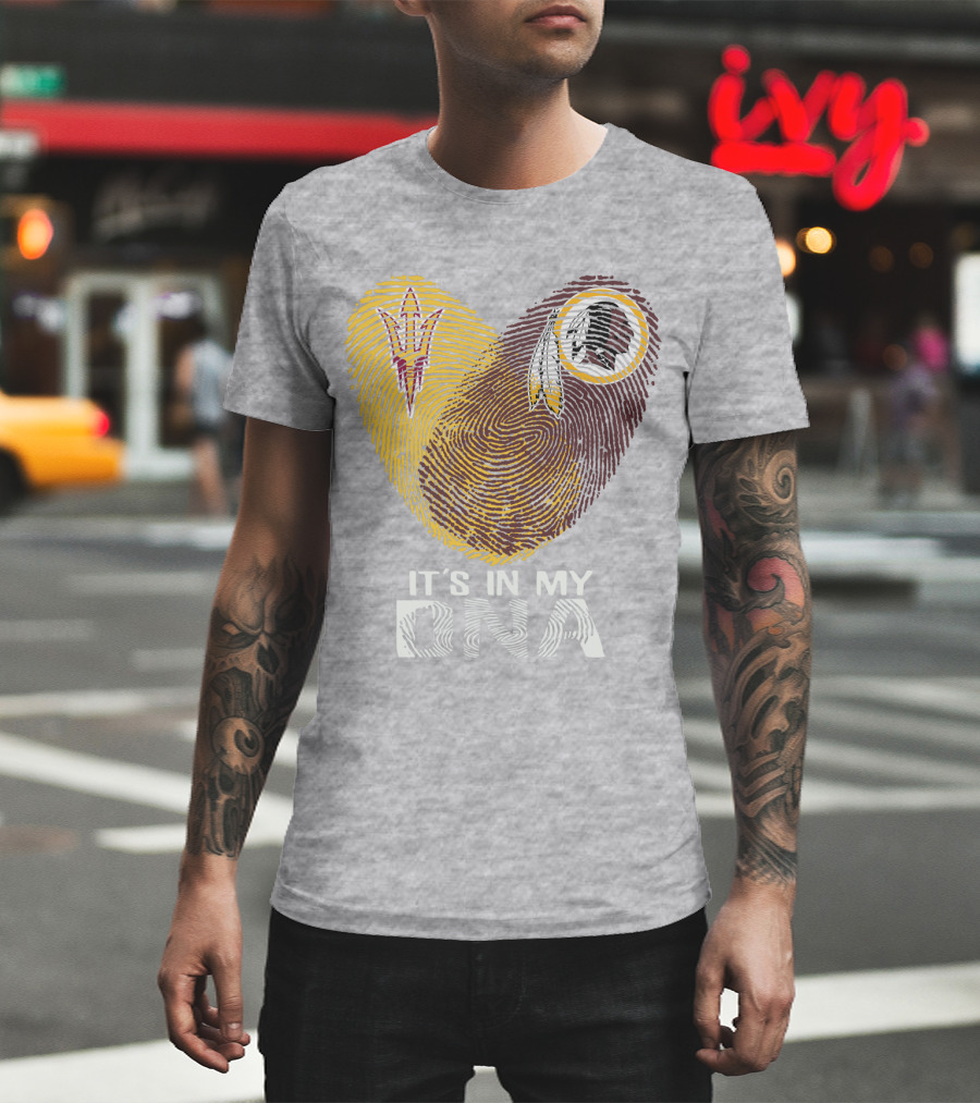 Arizona State Sun Devils It's In My Dna Washington Redskins T-Shirt