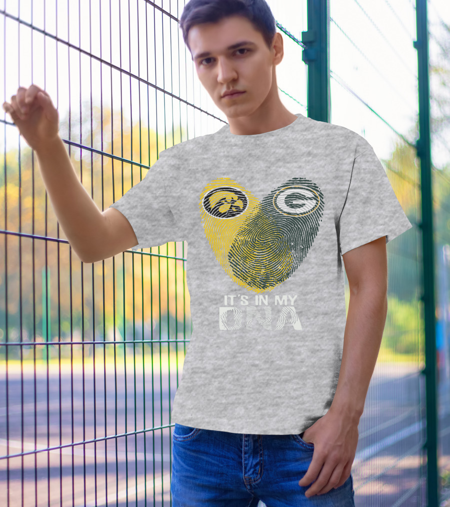 Iowa Hawkeyes Green Bay Packers It's In My Dna T-Shirt