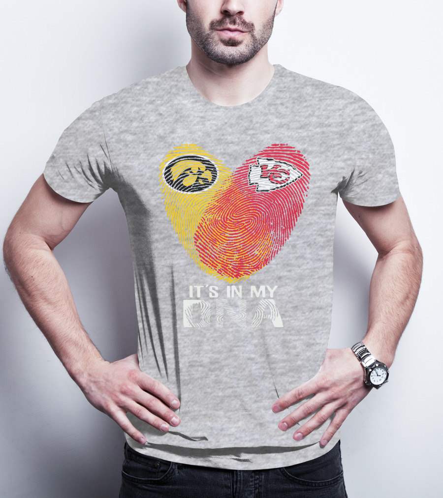 Kansas City Chiefs Iowa Hawkeyes It's In My Dna T-Shirt