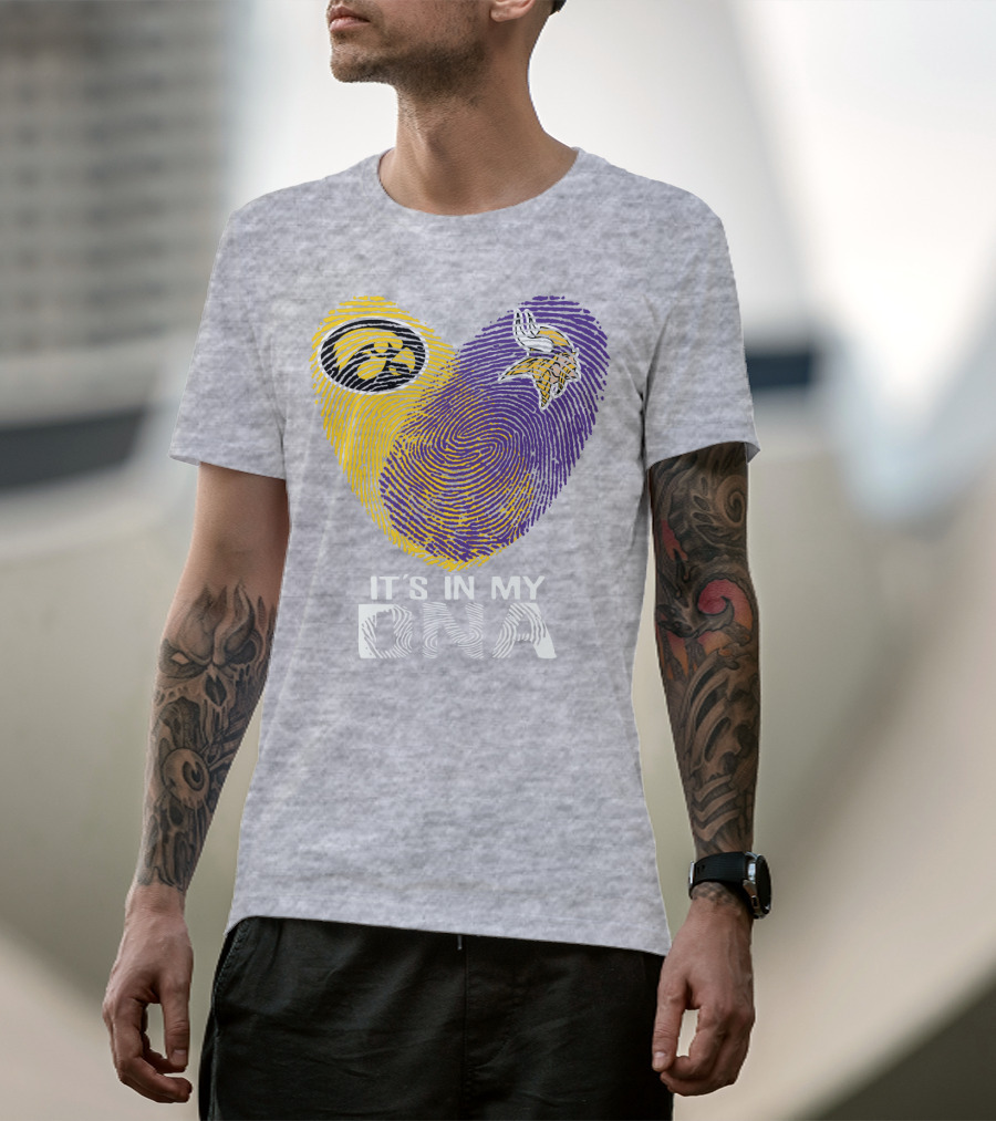 Iowa Hawkeyes Minnesota Vikings It's In My Dna T-Shirt