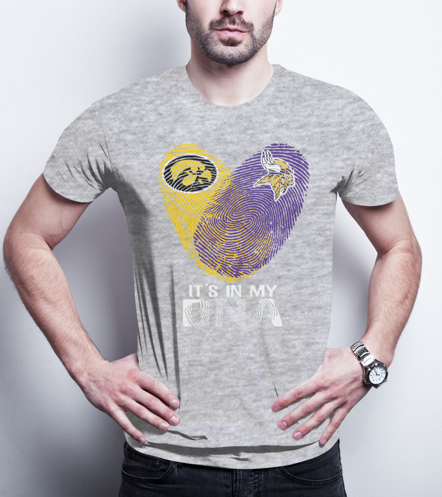 Iowa Hawkeyes Minnesota Vikings It's In My Dna T-Shirt