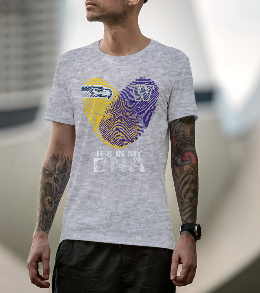Seattle Seahawks Washington Huskies It's In My Dna T-Shirt