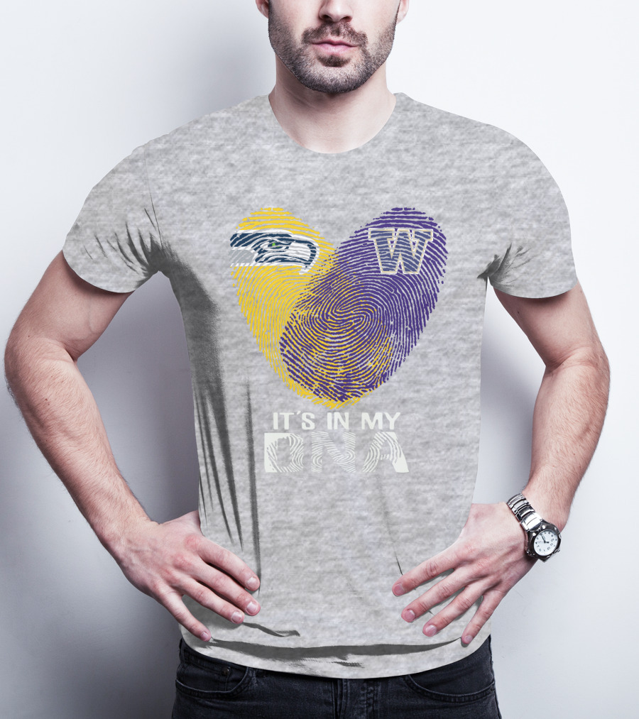 Seattle Seahawks Washington Huskies It's In My Dna T-Shirt