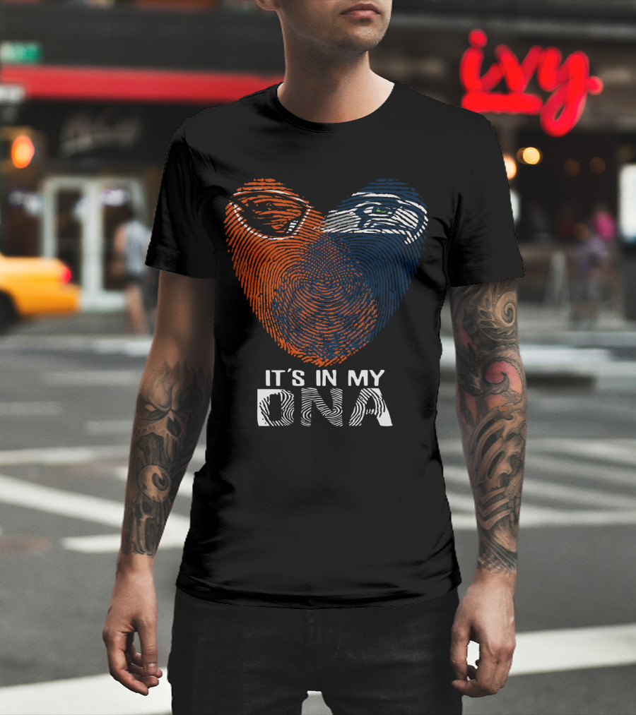 It's In My Dna Oregon State Beavers Seattle Seahawks T-Shirt