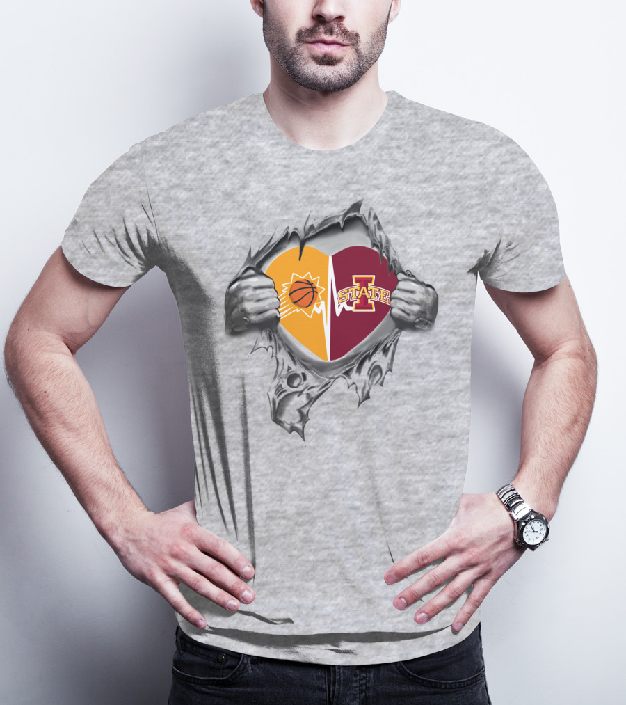 Phoenix Suns Iowa State Heart Tear T-Shirt