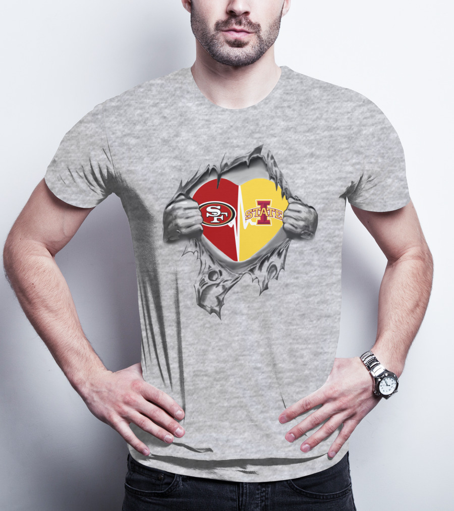 San Francisco Iowa State Heart Emblem T-Shirt