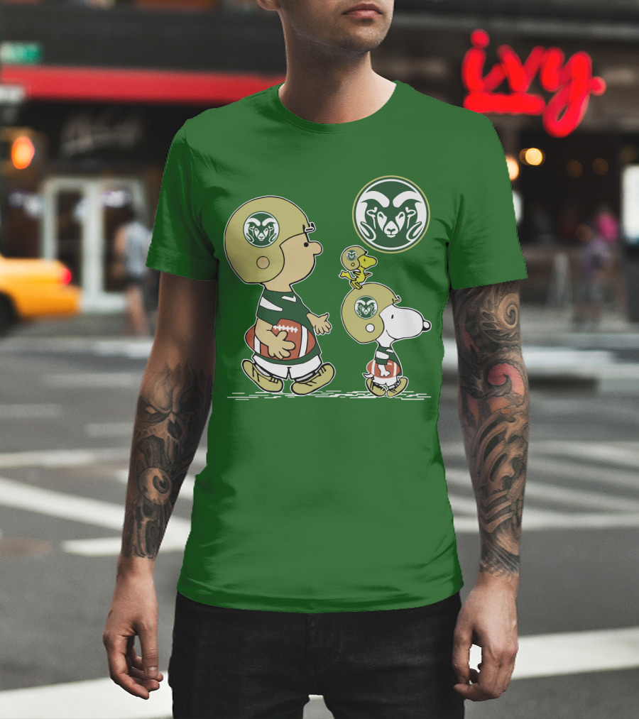 Colorado State Rams Peanuts Football Team Gear T-Shirt