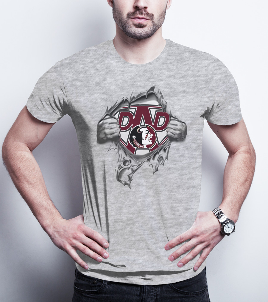 Seminoles Dad Super Logo Football Dad T-Shirt