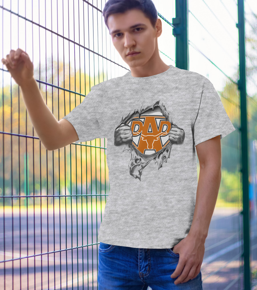 Longhorns Dad Superman T-Shirt