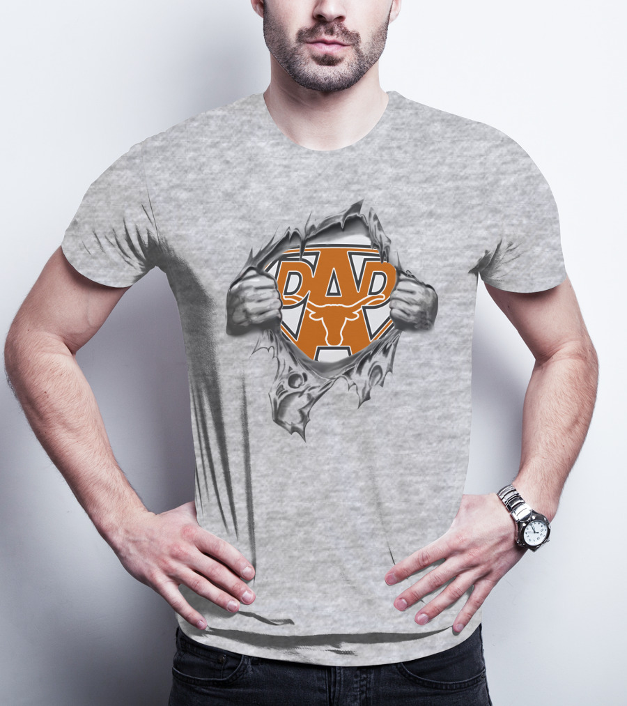 Longhorns Dad Superman T-Shirt