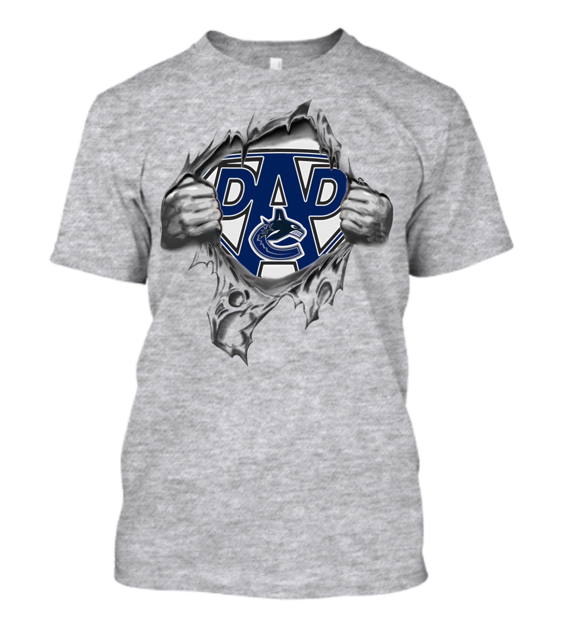 Canucks Dad Super Dad Logo Burst T-Shirt
