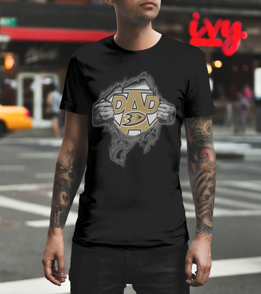 Anaheim Ducks Super Dad Father's Day T-Shirt