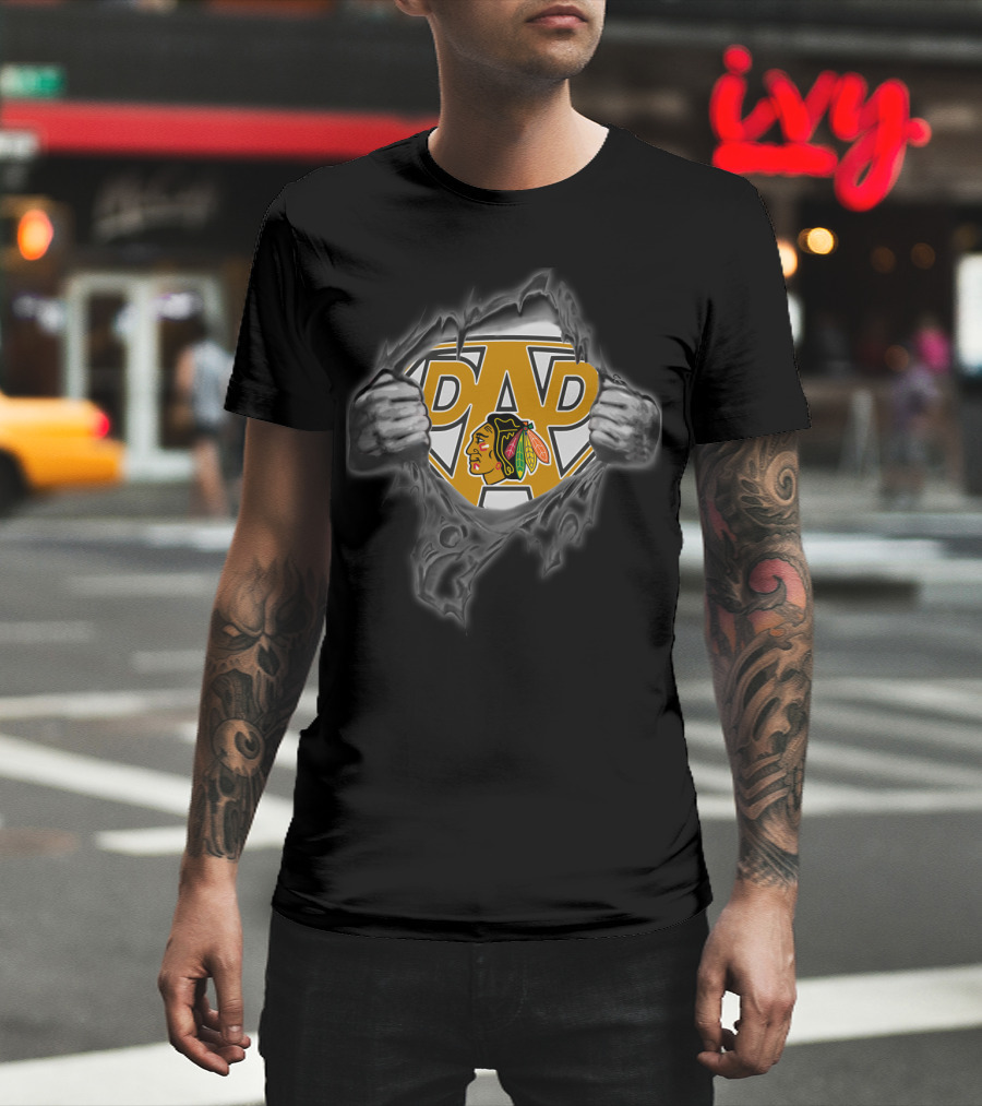 Blackhawks Super Dad T-Shirt
